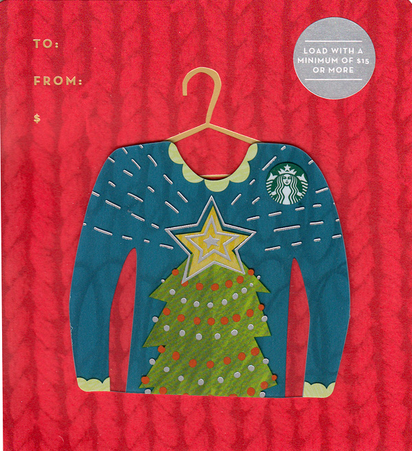 Christmas Tree Mini Starbucks Card - Closer Look!