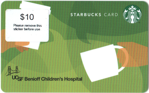 UCSF Starbucks Card - Closer Look