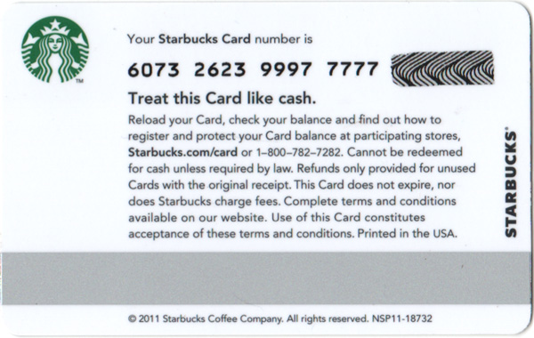UCSF Starbucks Card - Closer Look
